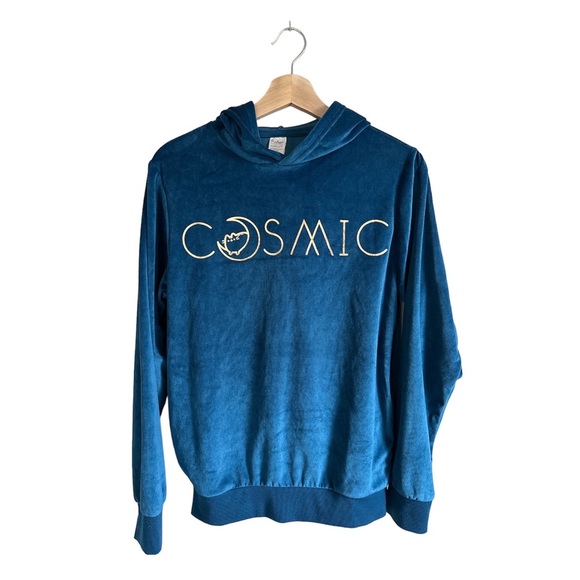 Pusheen | Tops | Pusheen The Lazy Cat Cosmic Blue Velour Hoodie ...